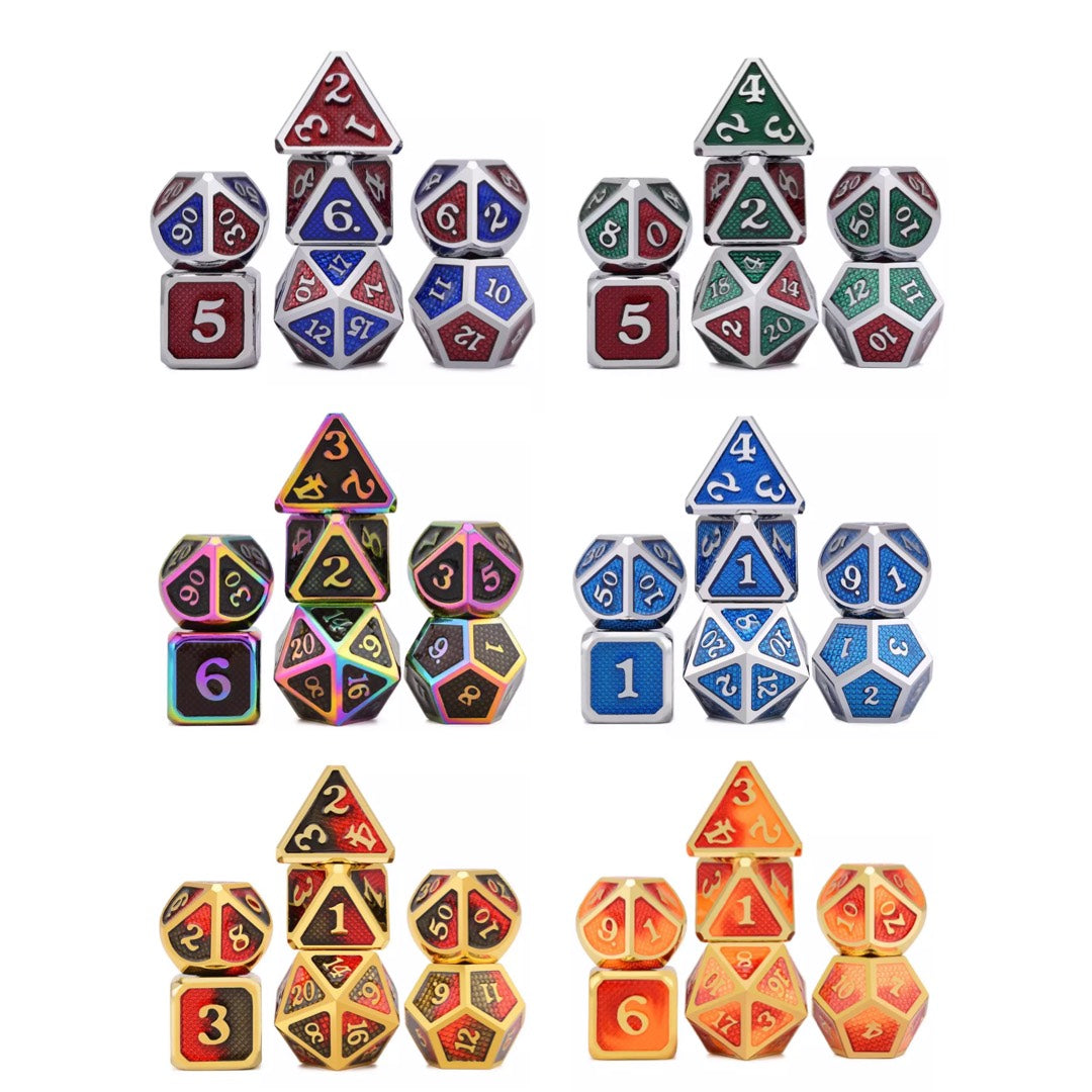 Dragon Scale Metal Dice Set | 7 piece – Bigrollerdice