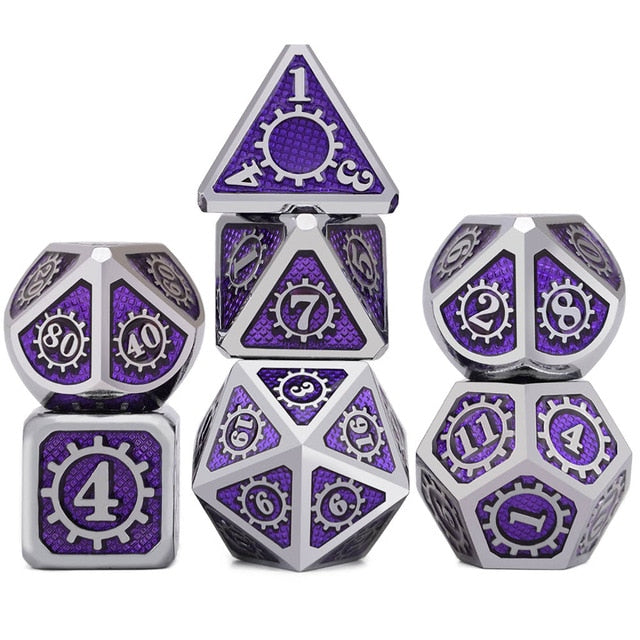 Metal Clockwork Dice Set | 7 piece – Bigrollerdice